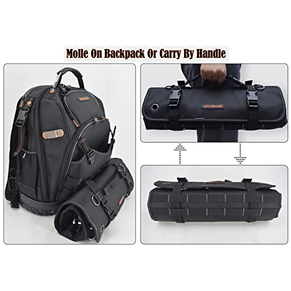 22-Pockets Wrench Roll, 0.25-1.25" Wrench-Set Tool Roll, Wrench roll bag, Tool wrap, Wrench bag, Wrench wrap, Wrench sleeve, Wrench pouch, Wrench tool roll, Wrench holder bag, Wrench roll up organizer