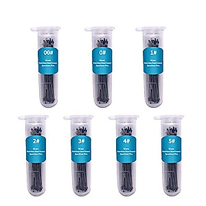 Fpxnb 350 Pcs Stainless Steel Insect Pins in 7 Sizes, Specimen Entomology Pins and Butterfly Collections Needle for School Lab Butterfly Collectors with Vials & Labels