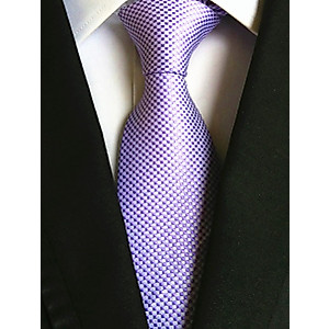Ctskyte Men's Summer Pattern Ties in French Lavender Business Wedding Party Suit Necktie