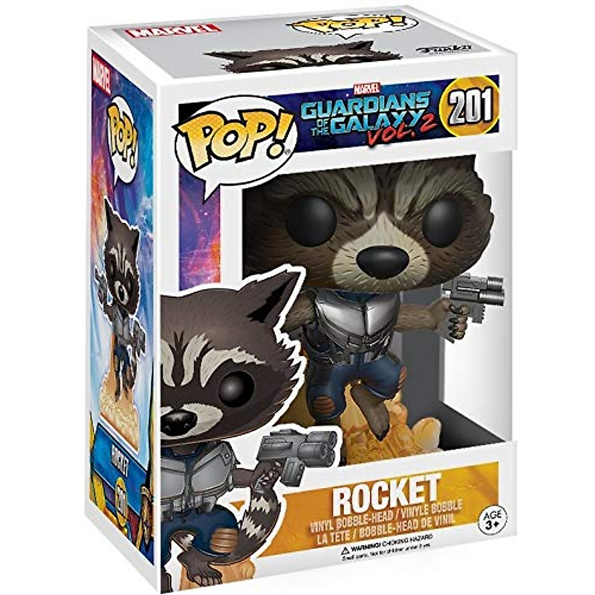 Marvel POP Guardians of The Galaxy Vol. 2 - Flying Rocket Raccoon Funko Pop! Vinyl Figure (Bundled with Compatible Pop Box), Multicolor, 3.75 inches