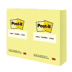 Post-it Notes, 4 in x 6 in, America's #1 Favorite Sticky Notes, Canary Yellow, 12 Pads/Pack