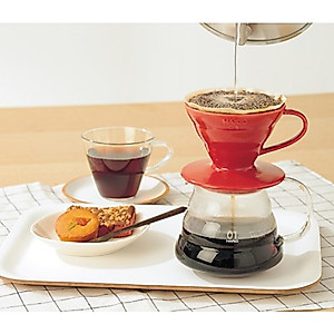 Hario V60 Ceramic Coffee Dripper Pour Over Cone Coffee Maker Size 01, White