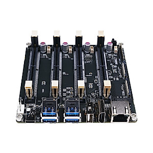seeed studio Jetson Mate with Case&Cooling Fan, Compatible with NVIDIA Jetson Nano/NX, Jetson Nano/NX Carrier Board for GPU Cluster GPU Server and Homelab.