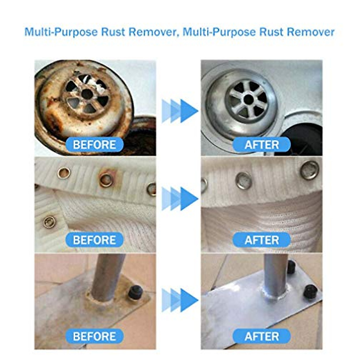 RustOut Instant Remover Spray 100ML - Rust Stain Remover - Easily Clean - For Metal Parts, Rollers, Door Hinges and Brake Parts, Anti Corrosion and Anti Rust, For RVs, Boats, Cars (B)