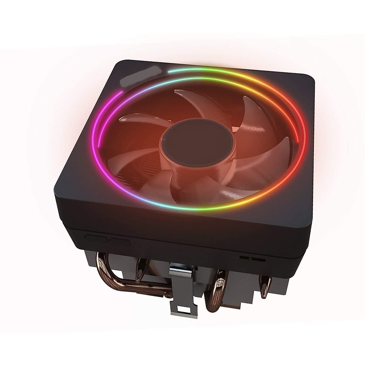 Wraith Prism Compatible RGB LED Lighting Socket AM4 4-Pin Connector CPU Cooler with Copper Core Base & Aluminum Heatsink and 4.13-Inch Fan with Thermal Paste for Desktop PC Computer