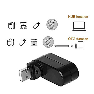 Lysee HDMI Cables - 270 Degree Rotatable High Speed 3 Ports USB HUB 2.0 USB Splitter Adapter for Notebook Tablet Computer PC Peripherals - (Length: as pic)