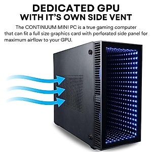 Empowered PC Continuum Mini Gaming Desktop - NVIDIA GeForce RTX 3070 (> 4060 Ti), Intel 12-Core i7-12700KF CPU, 32GB DDR5 RAM, 1TB NVMe SSD, WiFi 6, Windows 11 - Tiny Liquid Cooled RGB Gamer Computer