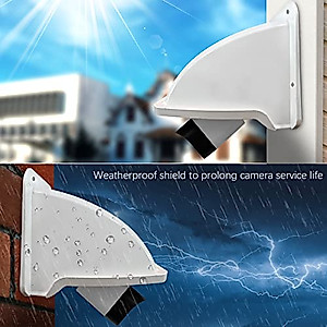 OOSSXX Universal Security Camera Sun Rain Cover Shield, Universal Security Camera Sun Rain Cover Shield, Protective Roof for Dome/Bullet Outdoor Camera
