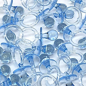 Adorox 2.5'' Blue Acrylic Baby Pacifier Shower Favor (Blue (36 Pieces))