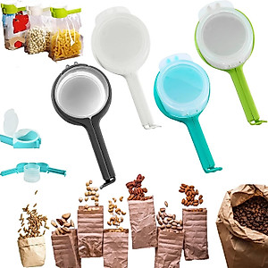 OYCBUAZY 2024 bag clips with pour spout，snack clips that pour，bag clips for food，bag clips for food storage (color mixing)