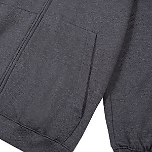 Champion Big and Tall Zip Hoodies for Men – Men’s Heavyweight Zip Hoodie Jacket Charcoal Heather