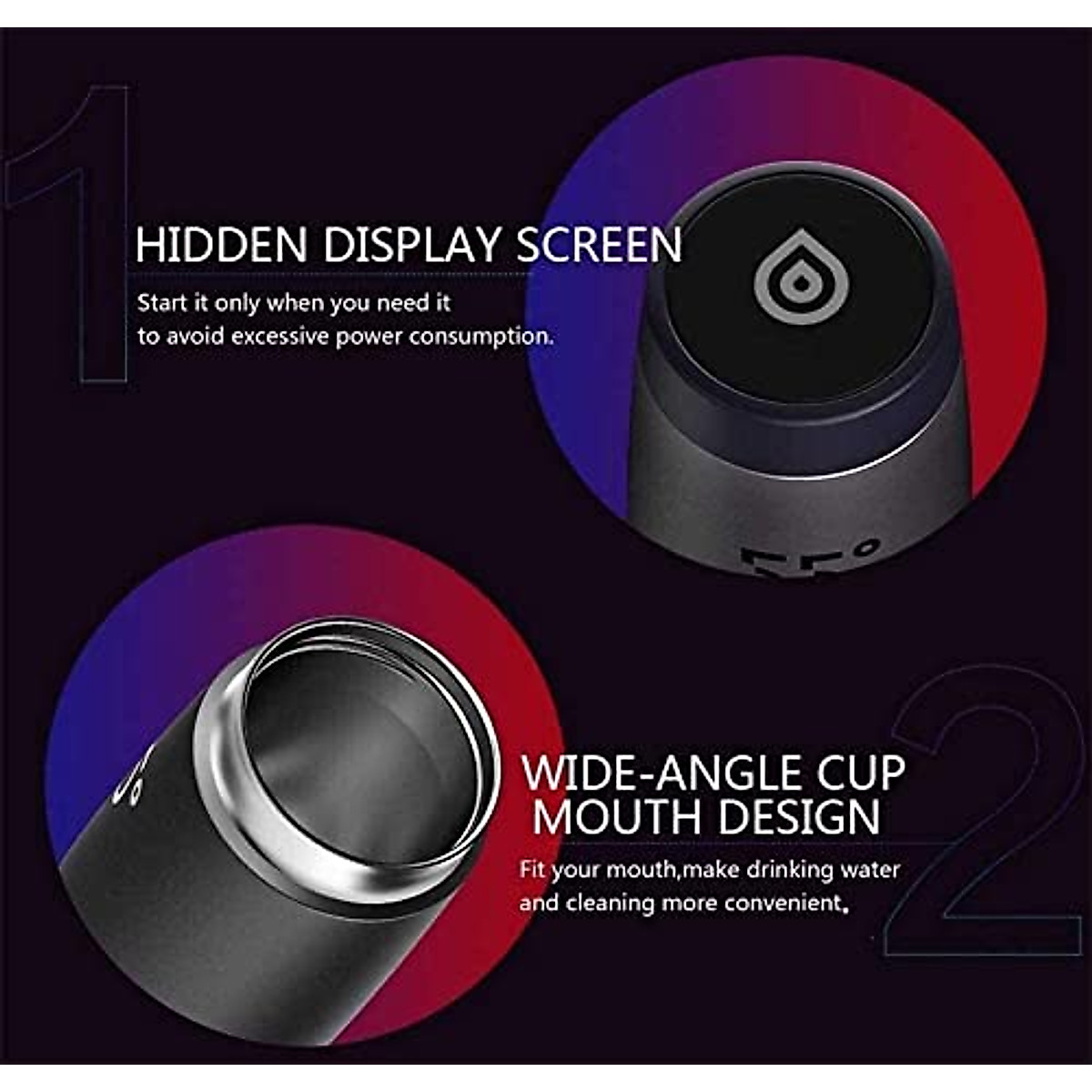 MXJCC Cupcooler, Instant Cooling Cup Smart Device Fast-Cooling Mini Portable Refrigerator Cools for Drinks and Water Extreme Fast Beverage Cooler (Color : Gray)