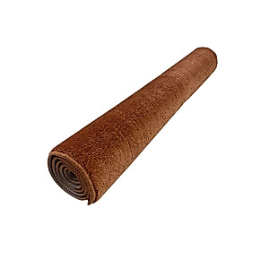 Euro Collection Solid Color Area Rug Rugs Slip Skid Resistant Rubber Backing Machine Washable More Color Options Available (Burnt Orange, 3'3" x 4'11")