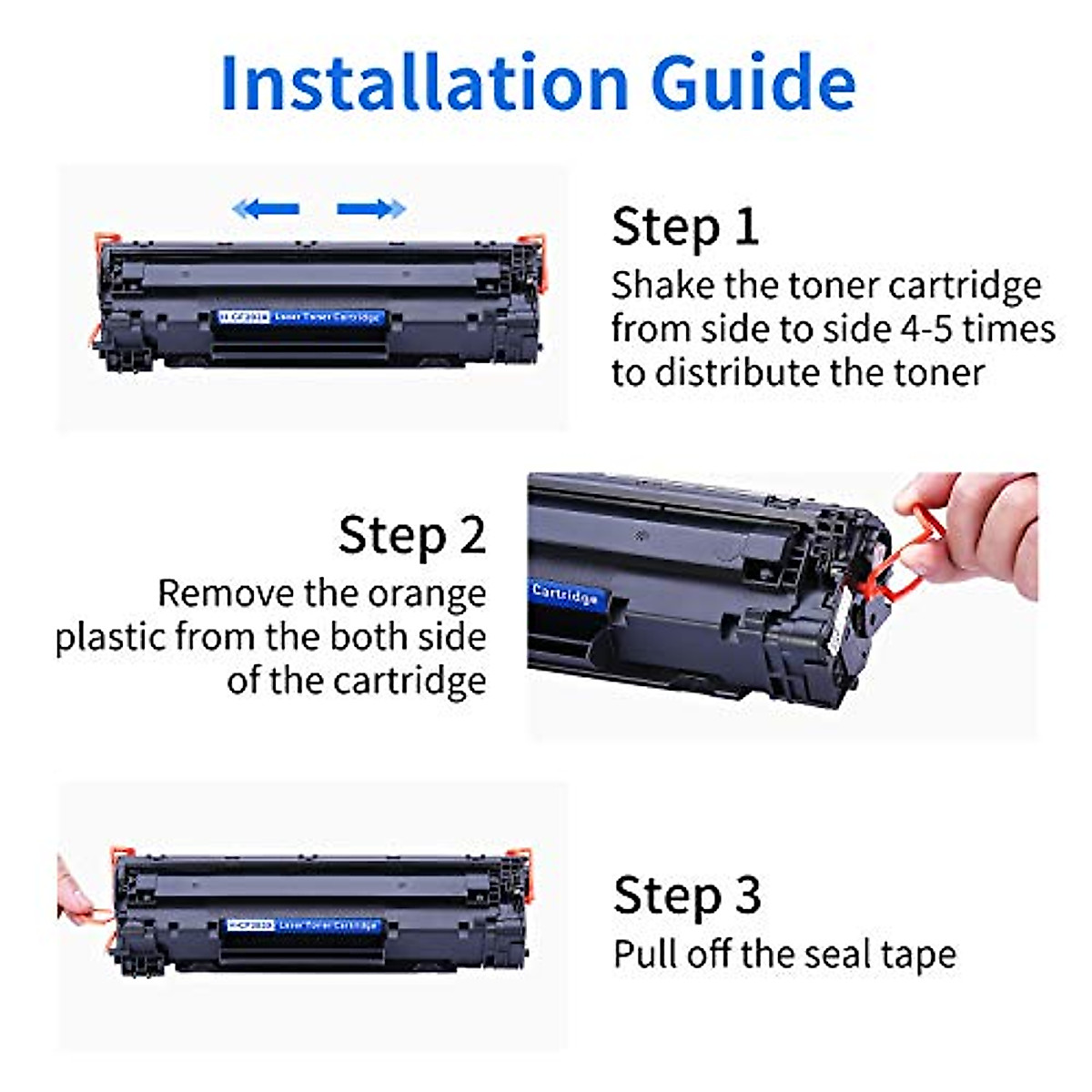 Mokofs 83X H-CF283X Toner Compatible for HP 83A CF283A Toner Cartridge, High Yield, use with HP Laserjet Pro MFP M125fn M125fw M127fn M127fw M201n M201dw M225dn M225dw M225rdn Printer (Black, 4 Pack)