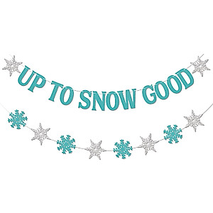 Up To Snow Good Banner - Winter Snowflake Themed Bride to Be Decor, Snow in Love Sign, Snowflake Banner for Bridal Shower Wedding Hen Party Decorations