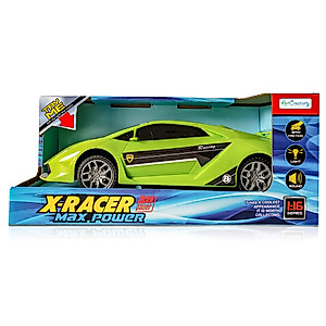 ArtCreativity Green Racer Car with Lights and Sounds, Light-Up Push n Go Racer Car for Kids, LED Headlights and Engine Sound, Best Birthday Gift for Boys, Girls, Toddlers Ages 3+