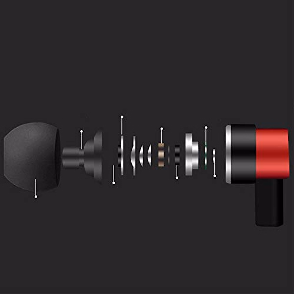 Heave 3.5mm Wired Headset with Microphone,Noise Isolating Earphones Deep Bass in Ear Headphones Compatible with Cell Phone Laptops Computers Silver