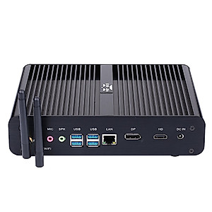 PARTAKER Fanless Mini PC, Desktop Computer, Core I7 1165G7 11th Gen 4 Cores CPU, 16G RAM 512G SSD, Windows 11 Pro or Linux Ubuntu, 4K Display, HDMI, DP, Aluminum Alloy Case