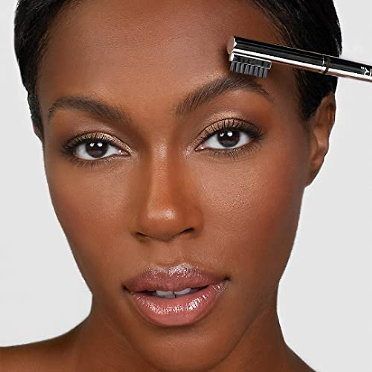 PÜR Beauty Arch Nemesis 4-in-1 Dual-Ended Brow Pencil, Self-Sharpening Component, Built-In Brow Grooming Comb, Conditions & Strengthens Brow Hair- Dark,1 Count (Pack of 1)