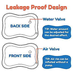 SplashEZ Water Mat for Babies – Inflatable Tummy Time Water Play Activity Mat with Animals & Letters Stimulates Brain Development – BPA-Free, Sensory Baby Boy & Girl Mats, 26x20x2.5 in.