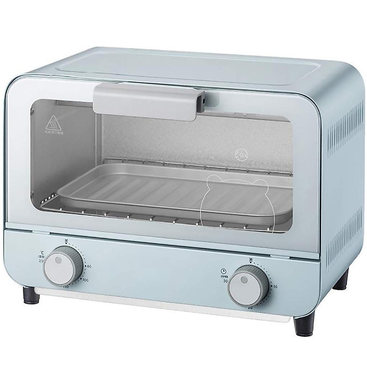 9L Mini Oven,with 800W Adjustable Temperature 50-230 ℃ and 30 Minutes Timer Household Baking Multifunctional Cake Oven (Blue) (Blue)