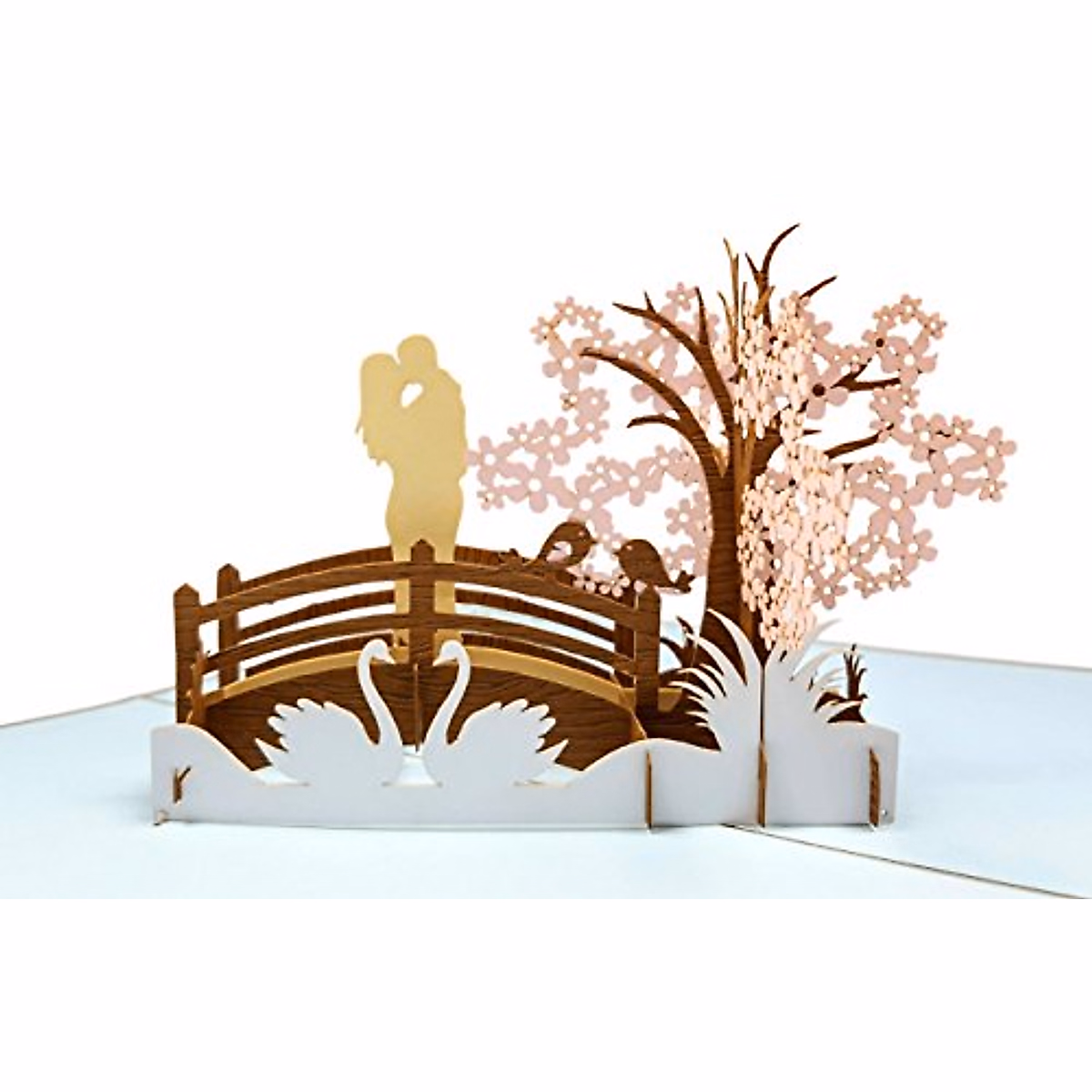 iGifts And Cards Happy 25th Anniversary 3D Pop Up Greeting Card -Soulmates, Celebration, Marriage, Being Together, Celebrate a Milestone, Silver Anniversary, Love Bridge, Congratulations, Romantic