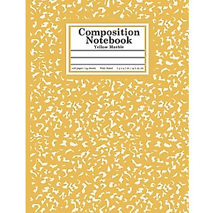 Yellow Marble Composition Notebook Wide Ruled