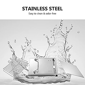 MengK Wood Stove Stainless Steel Foldable Mini Charcoal Grill Lightweight Barbecue Grill for Camping Garden Outdoor Picnic