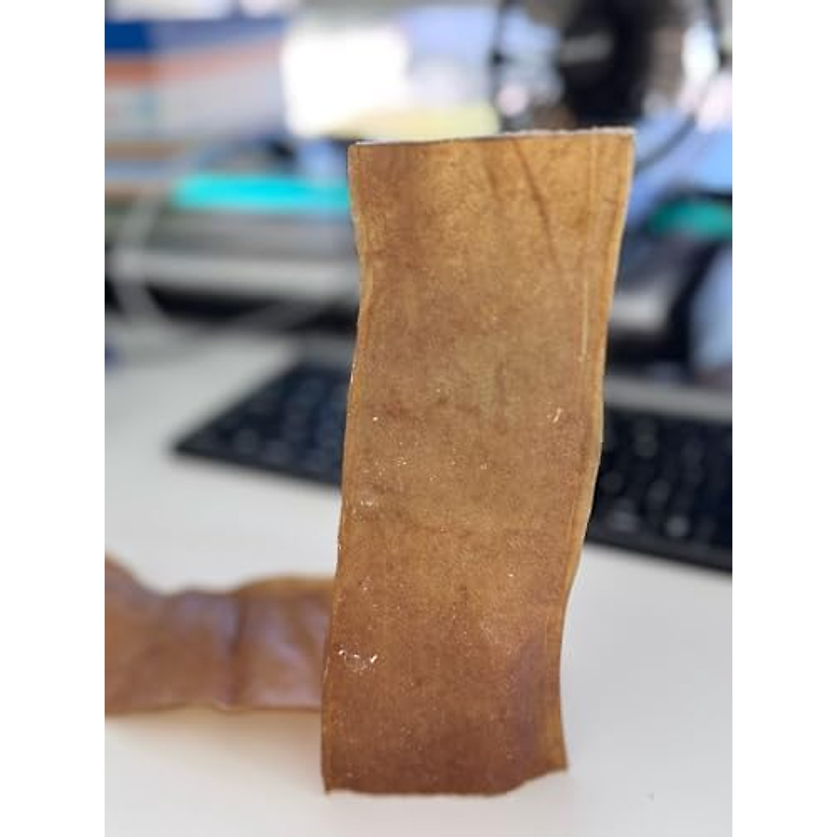 123 Treats Beef Cheek Chips Beef Basted Dog Chew 6" (2 pounds) All Natural Chews for Dogs | Great Rawhide Alternative