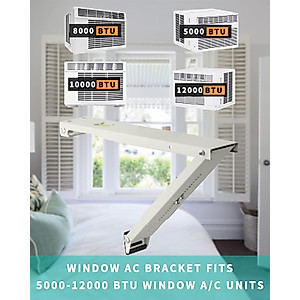 Air Conditioner Support Bracket,Heavy Duty Window AC Bracket,Support Up to 176lbs,Support 5,000 24,000 BTU Units