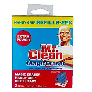 Mr Clean Magic Eraser Refill for Handy Grip, Pack of 2, White