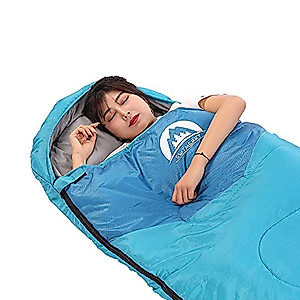SWTMERRY Sleeping Bag 3 Seasons (Summer, Spring, Fall) Warm & Cool Weather - Lightweight,Waterproof Indoor & Outdoor Use for Camping Hiking, Backpacking and Survival (Sky Blue)