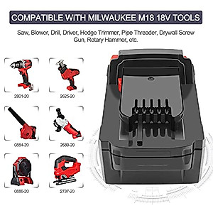 ADVTRONICS 18V 5.0Ah M18 Battery with Charger 48-59-1812 Compatible with 18V Battery M18 M18B 48-11-1852 48-11-1850 48-11-1840 48-11-1890 48-11-1828 48-11-1820 48-11-1815 48-11-1820