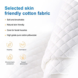 Dosage Contoured Orthopedic Pillow Neck Pillows for Pain Relief Sleeping,Cervical Memory Foam Pillow,Ergonomic Orthopedic Sleeping Neck Support Pillow for Side Sleepers Backand Stomach (White)
