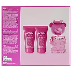 Moschino Moschino Toy 2 Bubble Gum 1.7oz EDT Spray, 1.7oz Body Lotion, 1.7oz Bath and Shower Gel Women 3 Pc Gift Set
