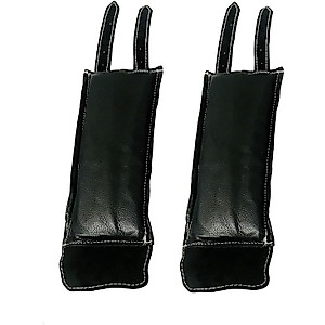 Arts Of India Ghungroo Brown Leather Pad 4 Line Ghungroo Pair (16 NO. GHUNGROO) Big Dancing Bells - FOUR LINE BROWN LEATHER PAD GHUNGROO PAIR