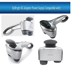 UpBright 2-Prong 15V 3A AC/DC Adapter Compatible with Brookstone Max 2 Max2 B-HHP-650J Cordless Neck Black Percussion Massager PP-BHHP-650J 3YE Switching Model No: GQ48-150300-AU Power Supply Charger