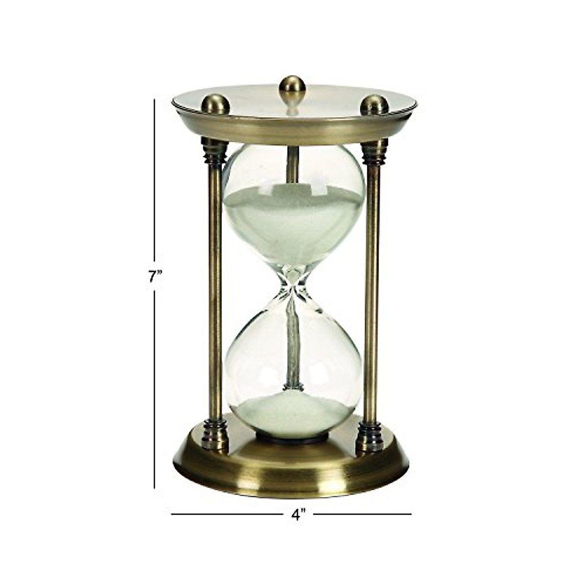 Deco 79 Glam Metal Cylinder Timer, 4" x 4" x 7", Brass
