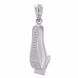 925 Sterling Silver Men's Electric Shaver Straight Edge Razor for Barber Pendant
