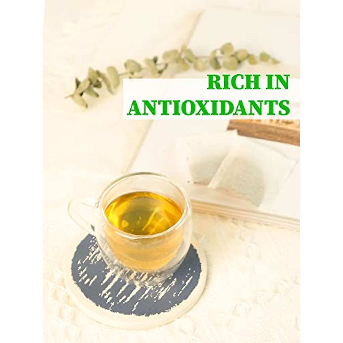 TeeLux Green Tea Bags, Natural Pure Green Tea, Super Antioxidant, Caffeinated, 100 Count Tea Bags to Support Overall Health