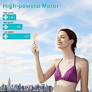 LOUYC Handheld Portable Misting Fan, Rechargeable Battery Operated Hand Held Fan, 3 Speeds/2 Mode Spray Mister Personal Fan,Mini USB Fan for Stylish Kids Girls Women Men Indoor Outdoor Travelling