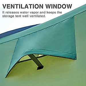 EVER ADVANCED Bike Storage Tent, 6.6 ft Outdoor Storage Sheds for Bicycle, Motorcycle, PU4000 mm Waterproof and Weatherproof Lawn Mower Garden Tools Shelter Cover