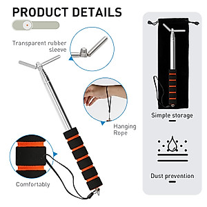 Smoke Detector Tester Pole - Smoke Detector and Emergency Exit Light Extendable Pole Tester - Emergency Light Testing Pole - Ensuring Safe and Efficient Testing of Life Safety Products
