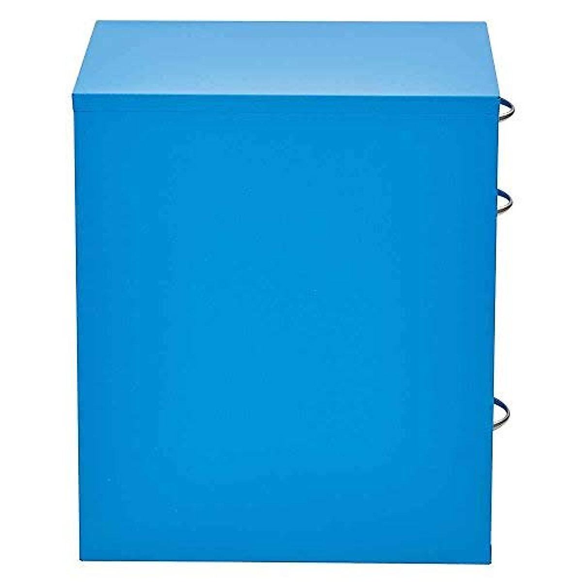 OSP Home Furnishings HPB Heavy Duty 3-Drawer Metal File Cabinet for Standard Files and Office Supplies, Blue Finish