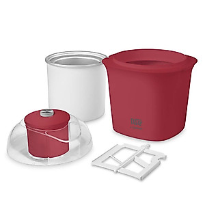 Tasty by Cuisinart ICM100TRD Ice Cream Maker, 8.71"(L) x 8.71"(W) x 10.49"(H), Red