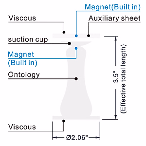ZC GEL Magnetic Door Stopper Self Adhesive, Silicone Door Stop Holder Wall Mount Damage-Free with Durable Reusable Waterproof House Door Stopper, No Need to Drill Collision Mute No Trace (White)