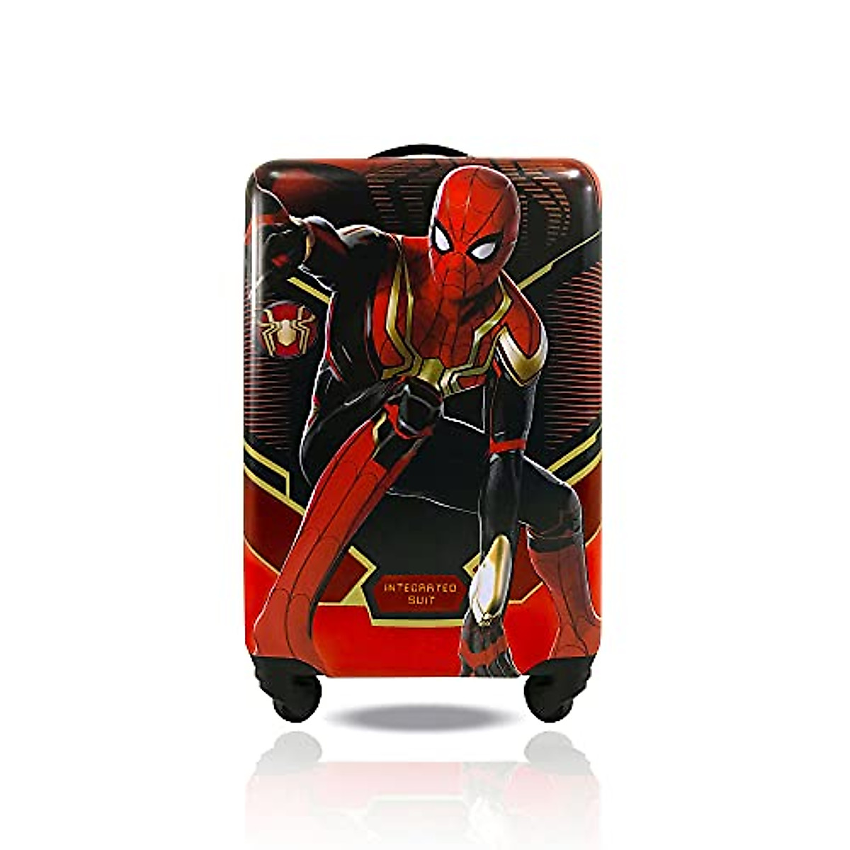 Fast Forward Spiderman No Way Home Hard-Sided Tween Spinner Luggage 20 Inches Carry-On Travel Trolley Rolling Suitcase for Kids