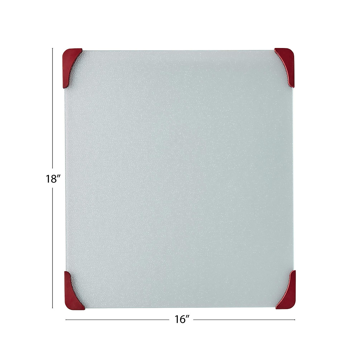 Farberware 12-by-15-Inch Glass Utility Cutting Board with Non-Slip Red Corners