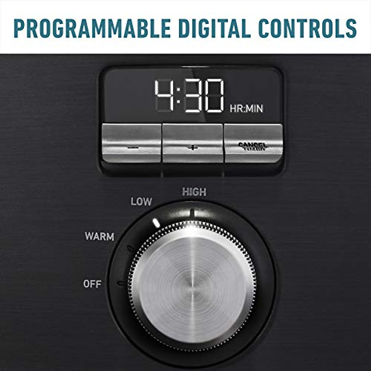 Calphalon Slow Cooker with Digital Timer and Programmable Controls, 5.3 Quarts, Stainless Steel