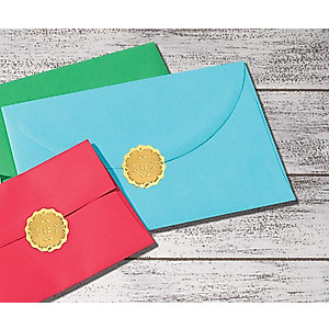 PaperDirect Gold Scalloped Embossed Foil Certificate Seals, 32 Count